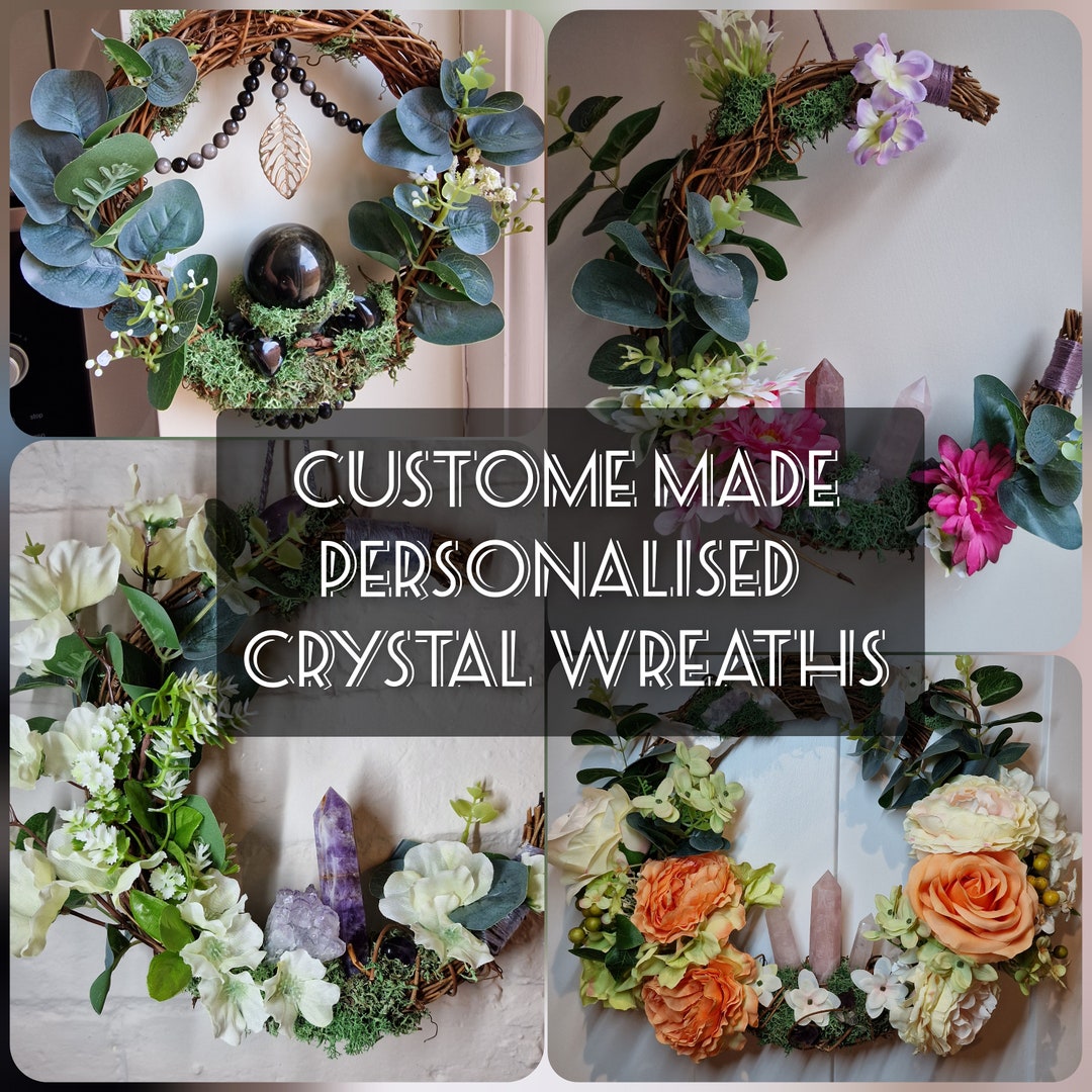 Customized Personalised Crystal Wreaths Witches Bells Dream Catchers ...