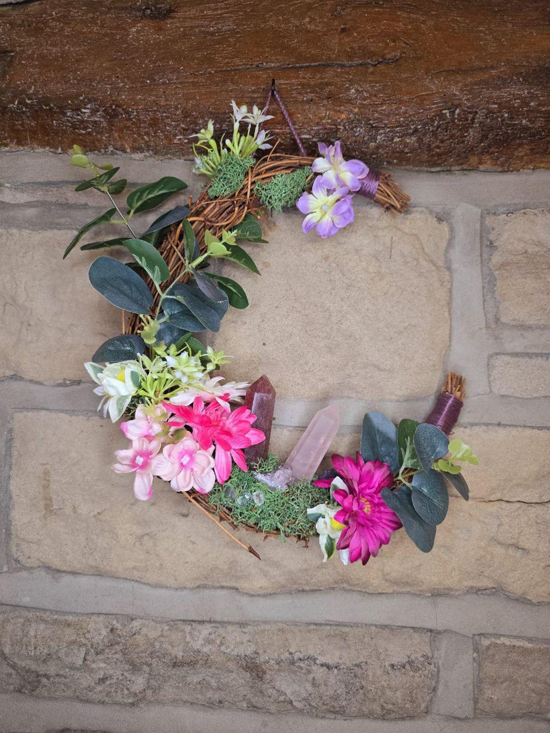 Handmade Wreath | Crescent Moon Wreath | Summer Love Wreath | Litha ...