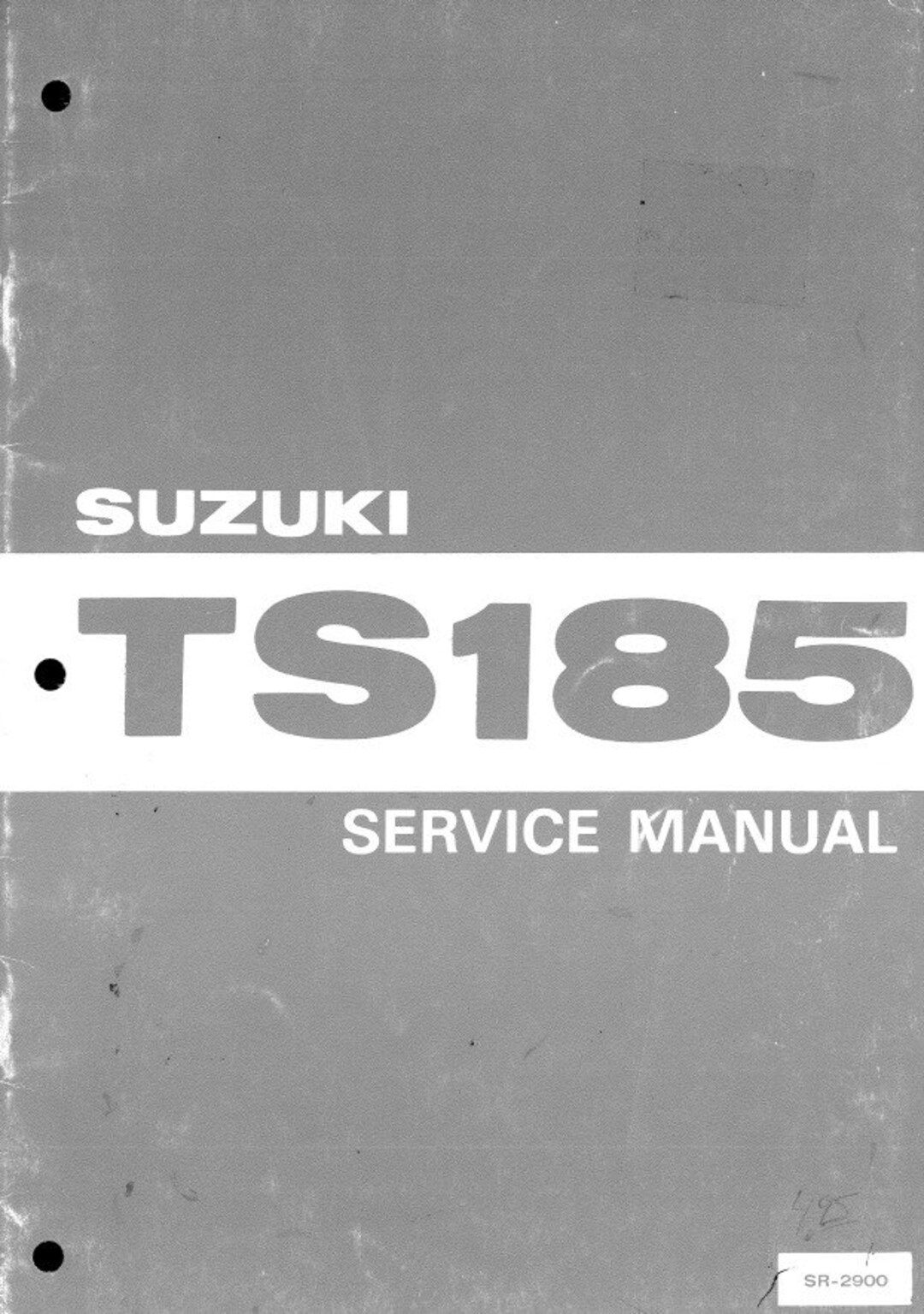 Suzuki TS 185 TS 185 A 1980 Service Manual 51 Pages - Etsy