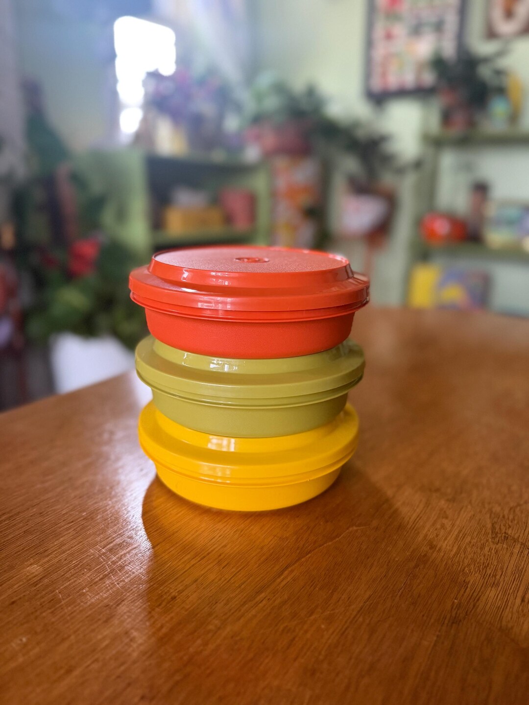 Set of 3 Vintage Tupperware Harvest Seal N Serve Containers - Etsy