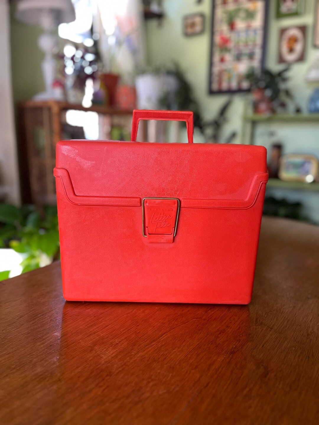 Vintage Sterling Red Orange Letter File Bin - Etsy