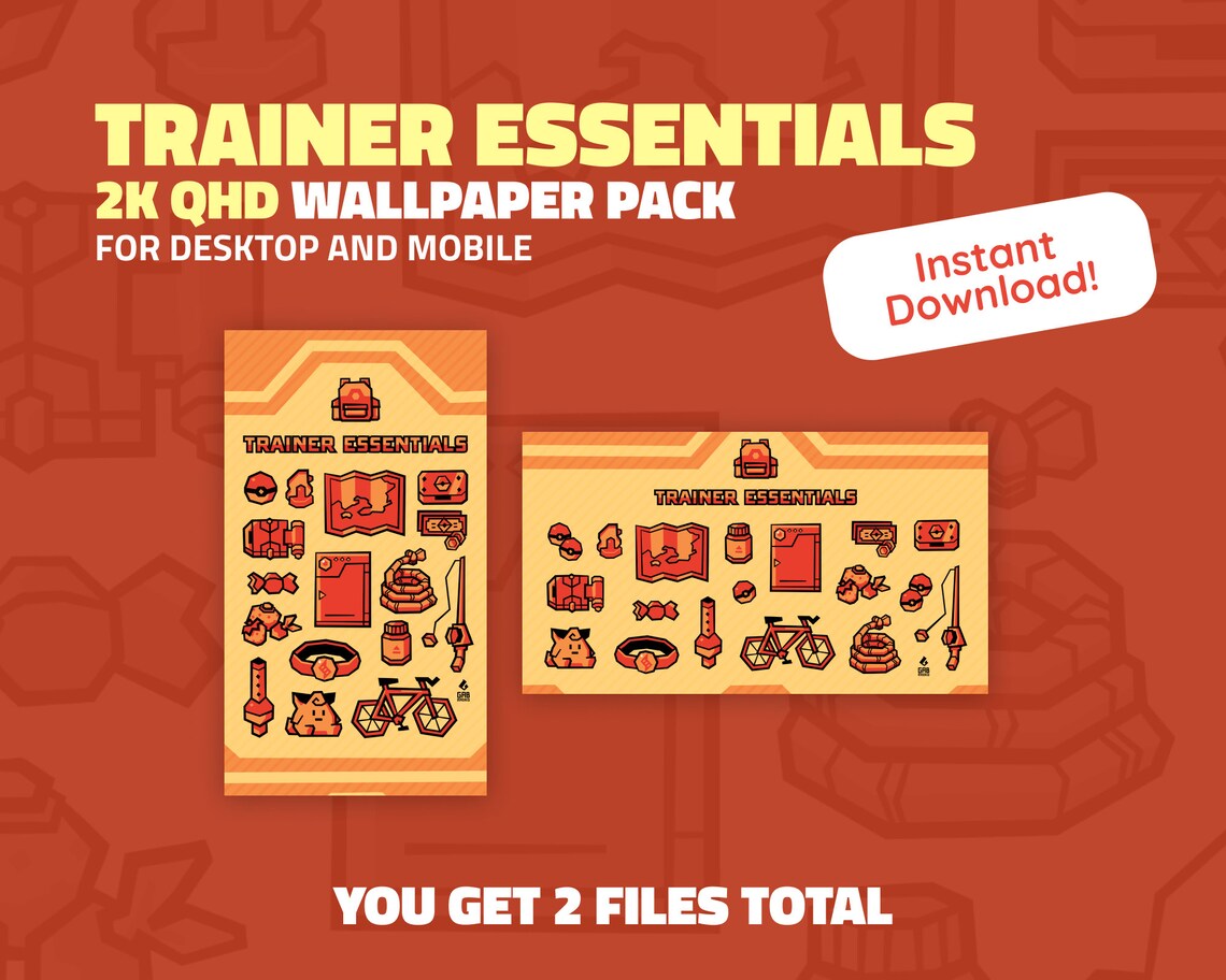 Pokemon Trainer Essentials 2K QHD Wallpaper Pack for Desktop - Etsy