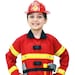 Red Firefighter Costume for Kids, Fireman Outfit With Toy Accessories ...