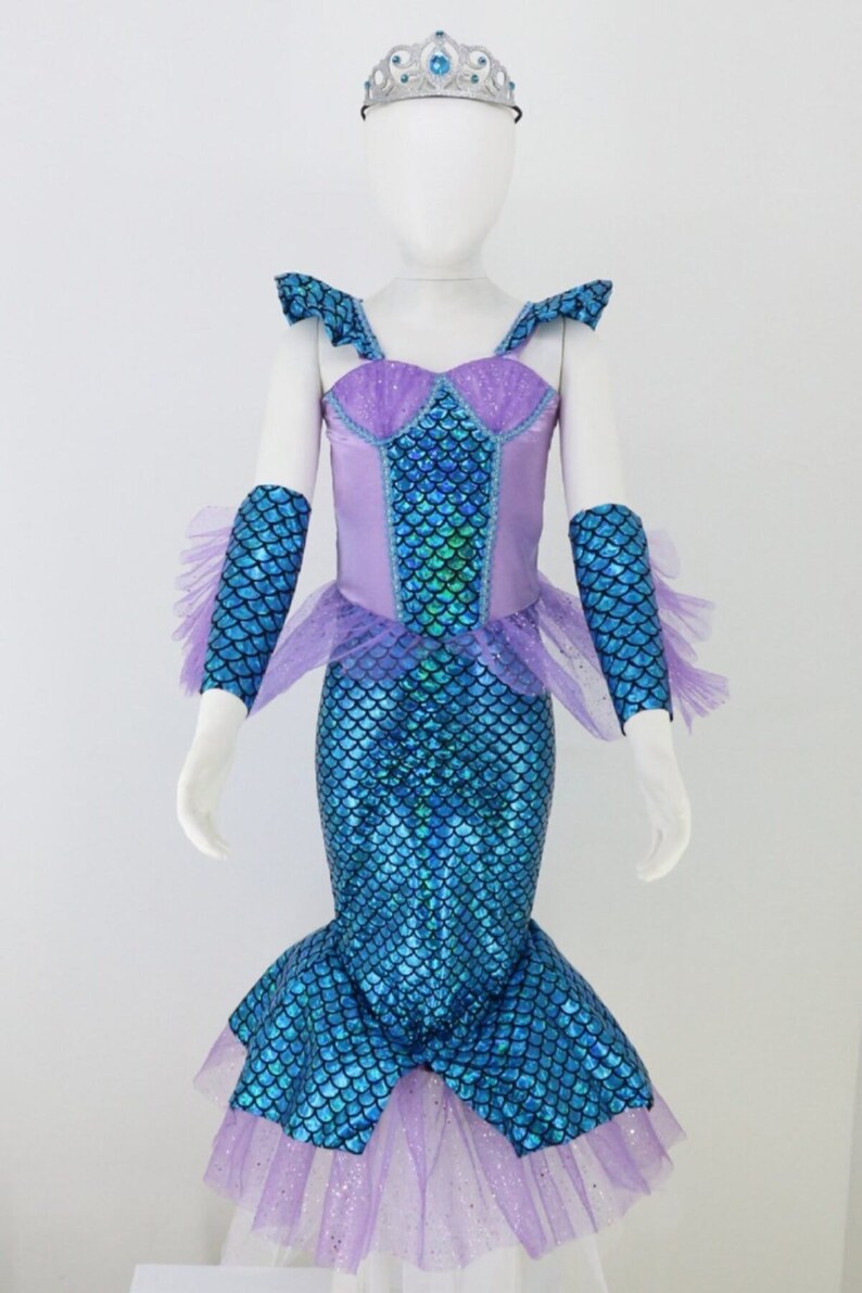 Princess Mermaid Kids Costume Luxury Blue - Etsy