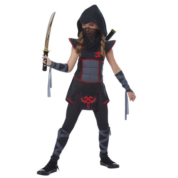 Spy Ninja Girl Child Costume Black Luxury Etsy