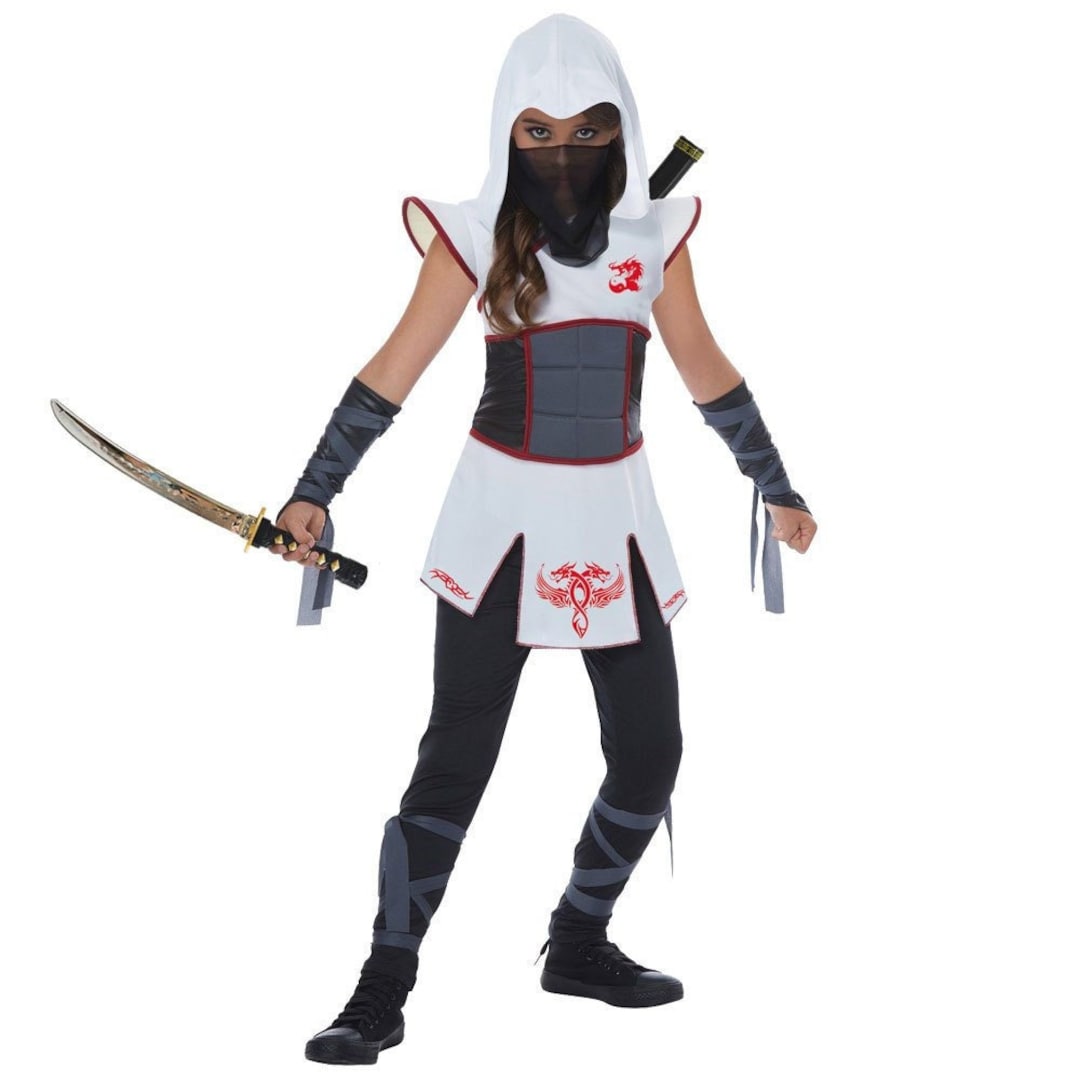 Spy Ninja Girl Child Costume White Luxury - Etsy