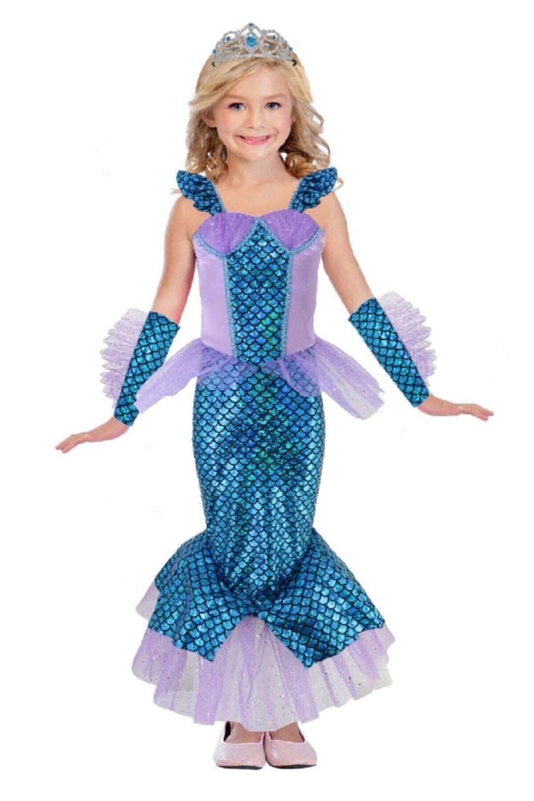 Princess Mermaid Kids Costume Luxury Blue - Etsy