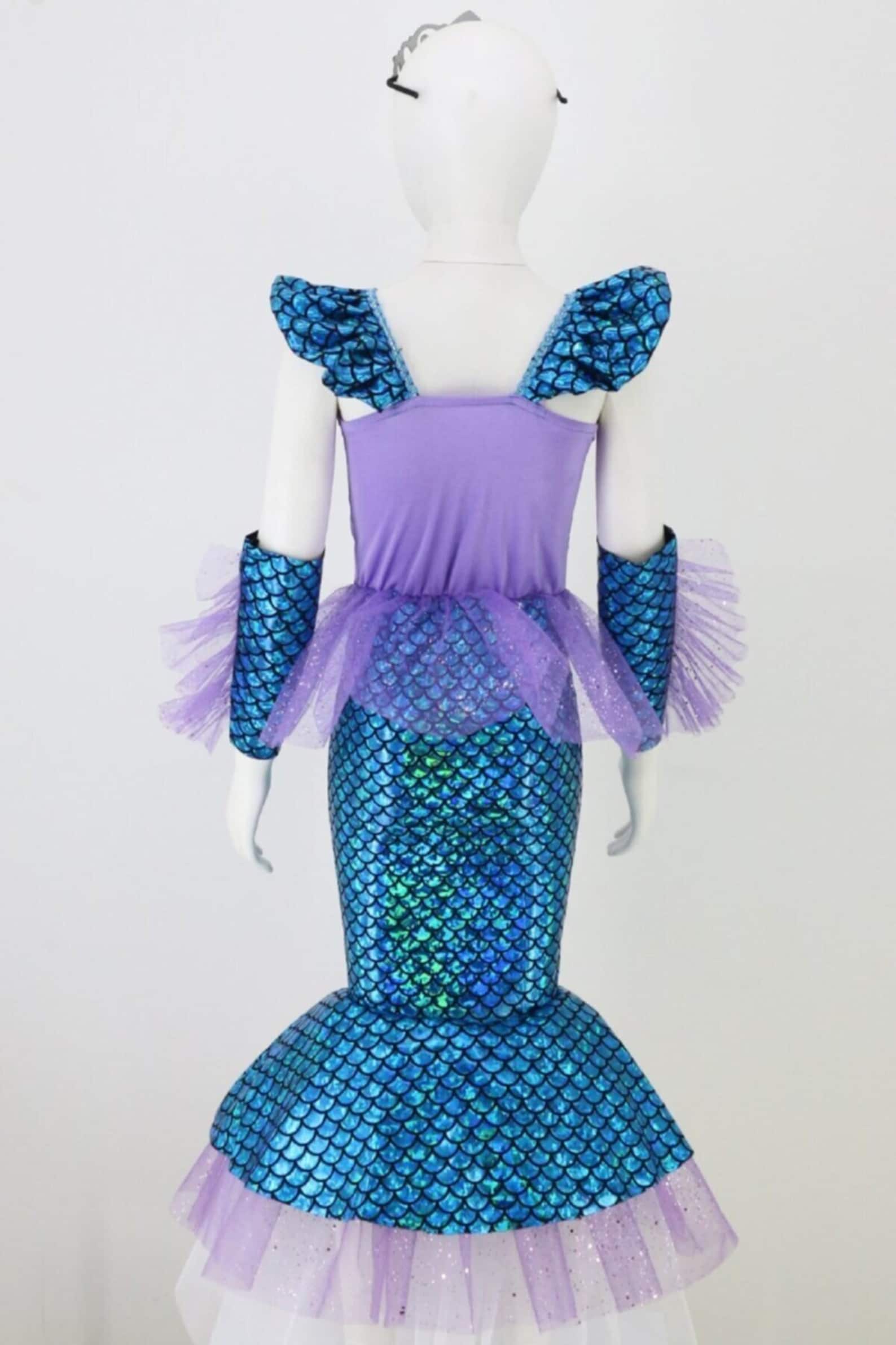 Princess Mermaid Kids Costume Luxury Blue - Etsy