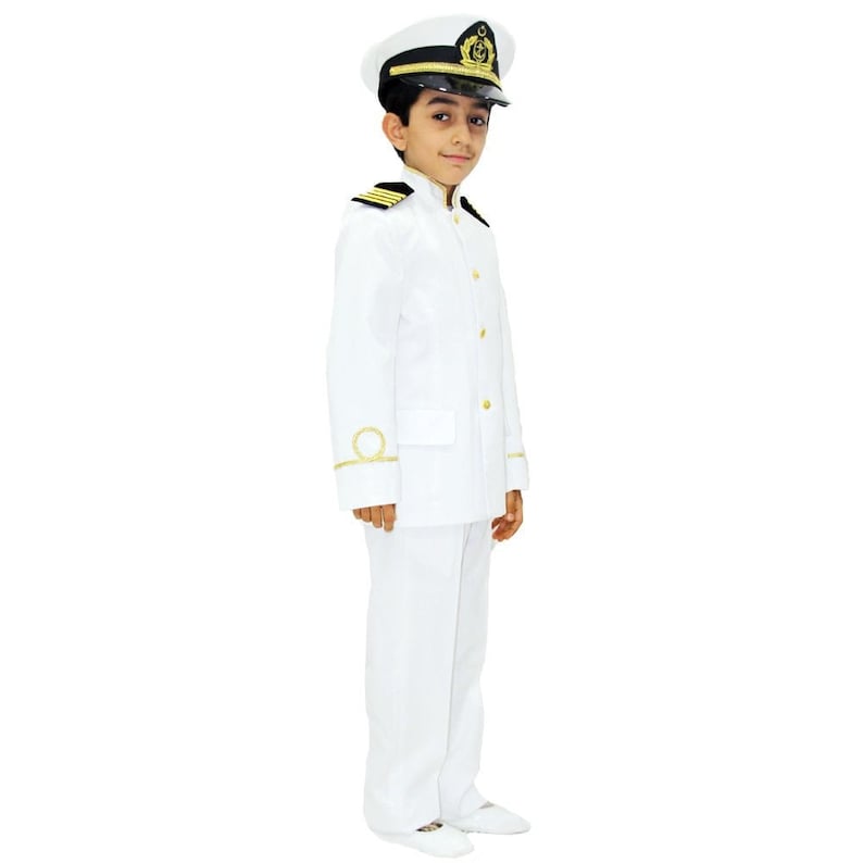 Ship Captain Boy Costume, Alpaca Fabric, Includes Hat - Etsy