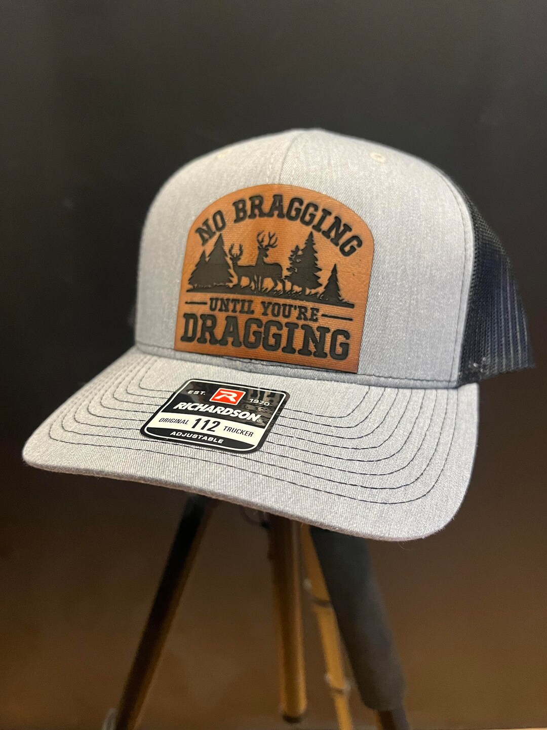No Bragging Until Your Dragging Deer Hunting Hat | Custom Hat | Custom ...