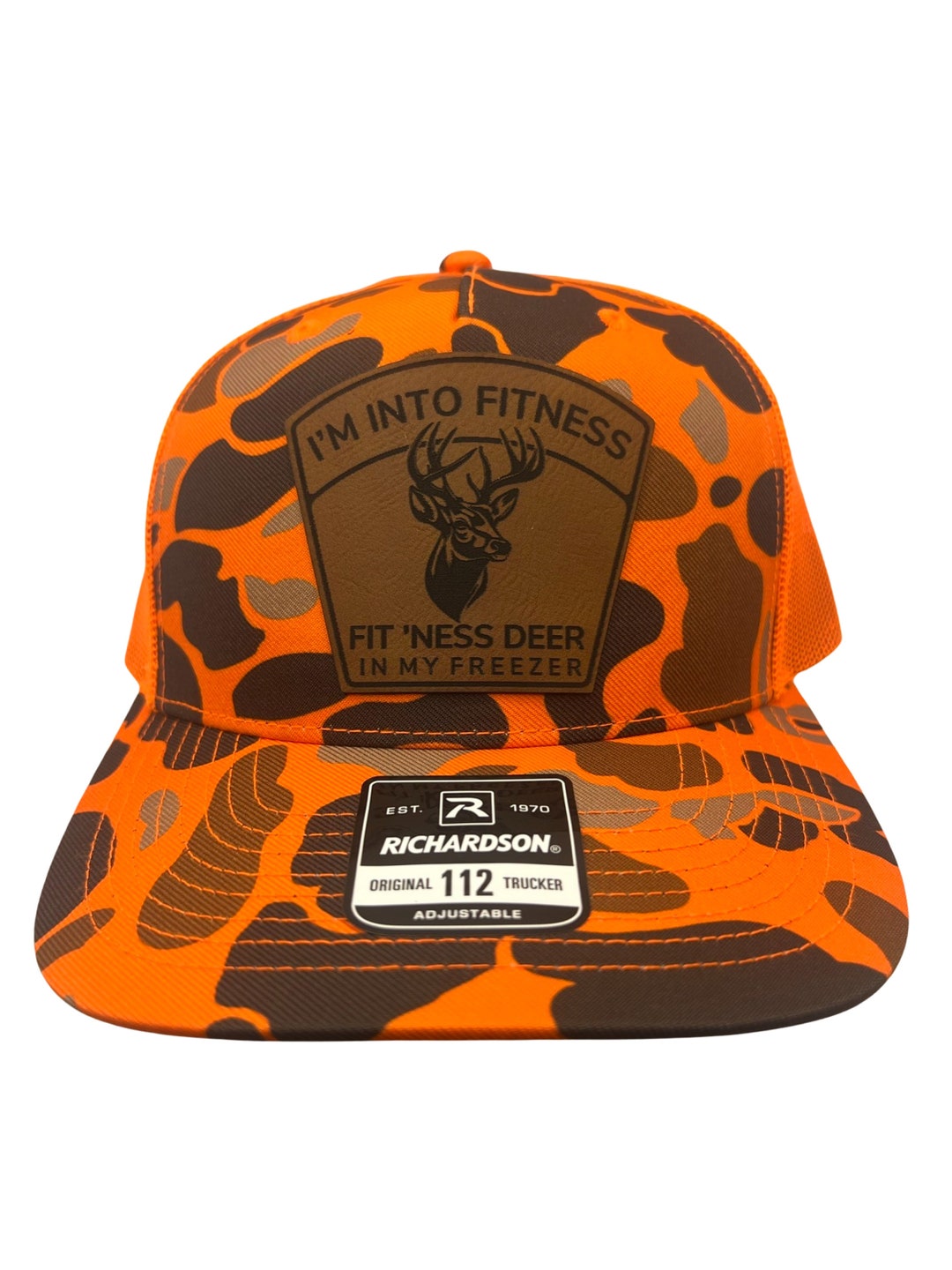 Custom Leather Patch I'm Into Fitness, Fit 'ness Deer in My Freezer ...