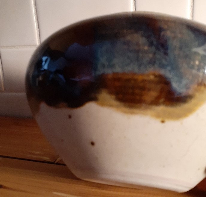 Michael Nowack Bowl, Vintage Art Pottery, Signed Nowack Bowl, Drip ...