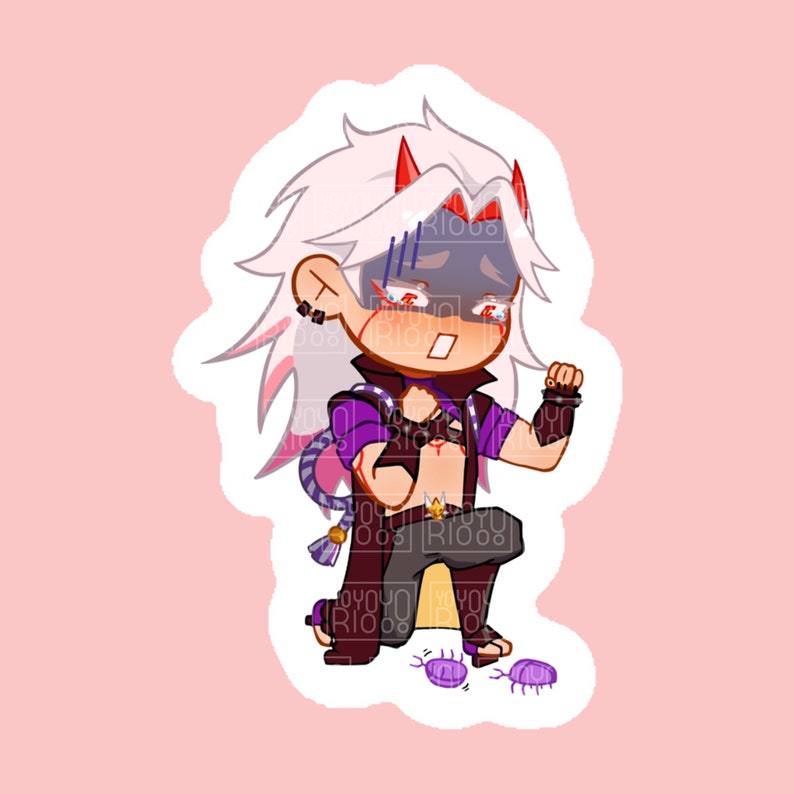 Itto Sticker Kawaii Mini Chibi Genshin Impact Arataki - Etsy