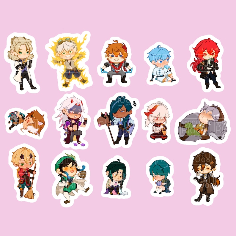 Mystery Genshin Sticker Grab Bag Kawaii Mini Chibi Genshin Impact - Etsy