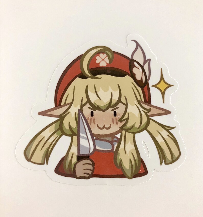 Klee Sticker Cute Evil Genshin Impact With a Knife - Etsy