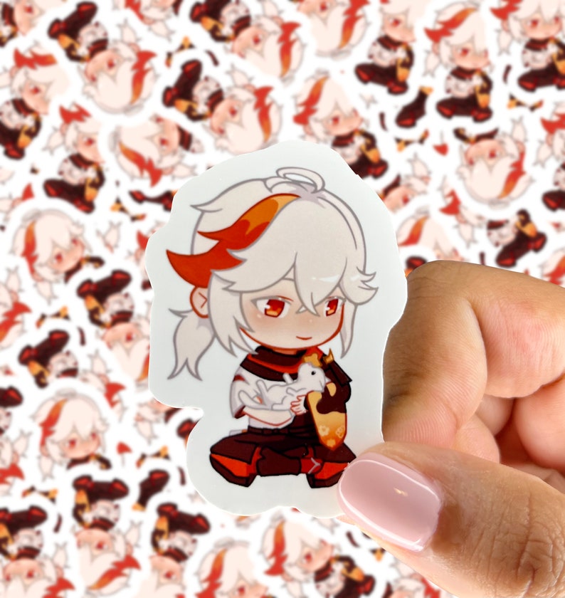 Kazuha Sticker Kawaii Chibi Genshin Impact Waterproof Weatherproof - Etsy