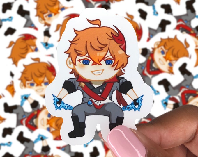 Childe Sticker Kawaii Mini Chibi Genshin Impact Waterproof Weatherproof ...