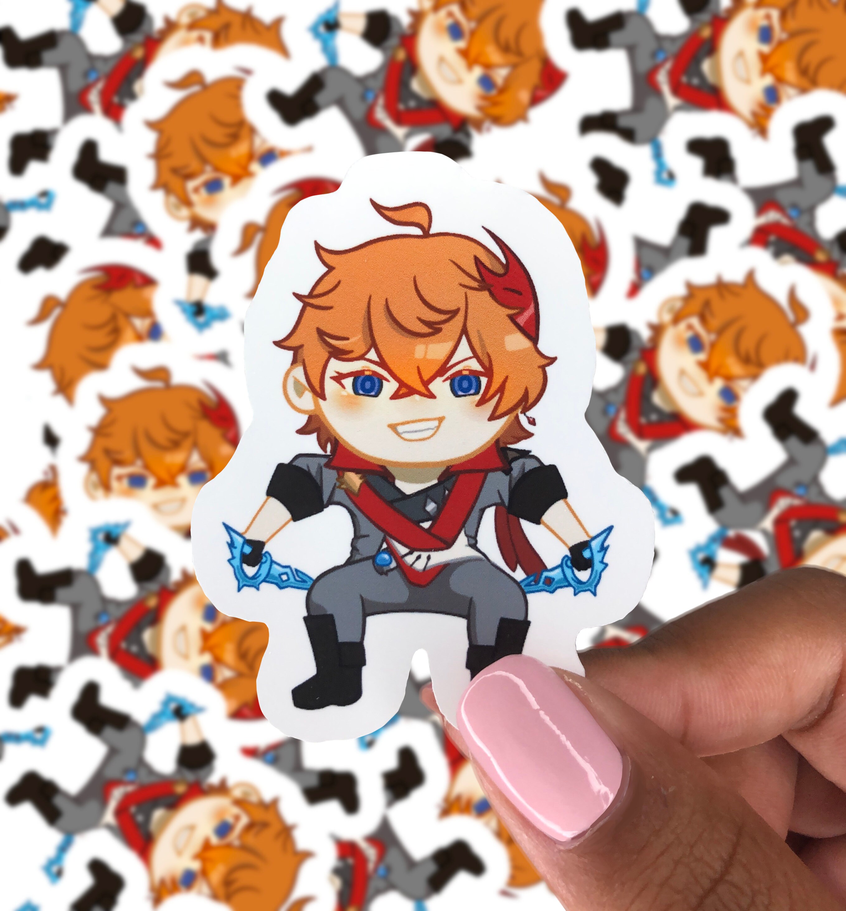 Childe Sticker Kawaii Mini Chibi Genshin Impact Waterproof Weatherproof ...