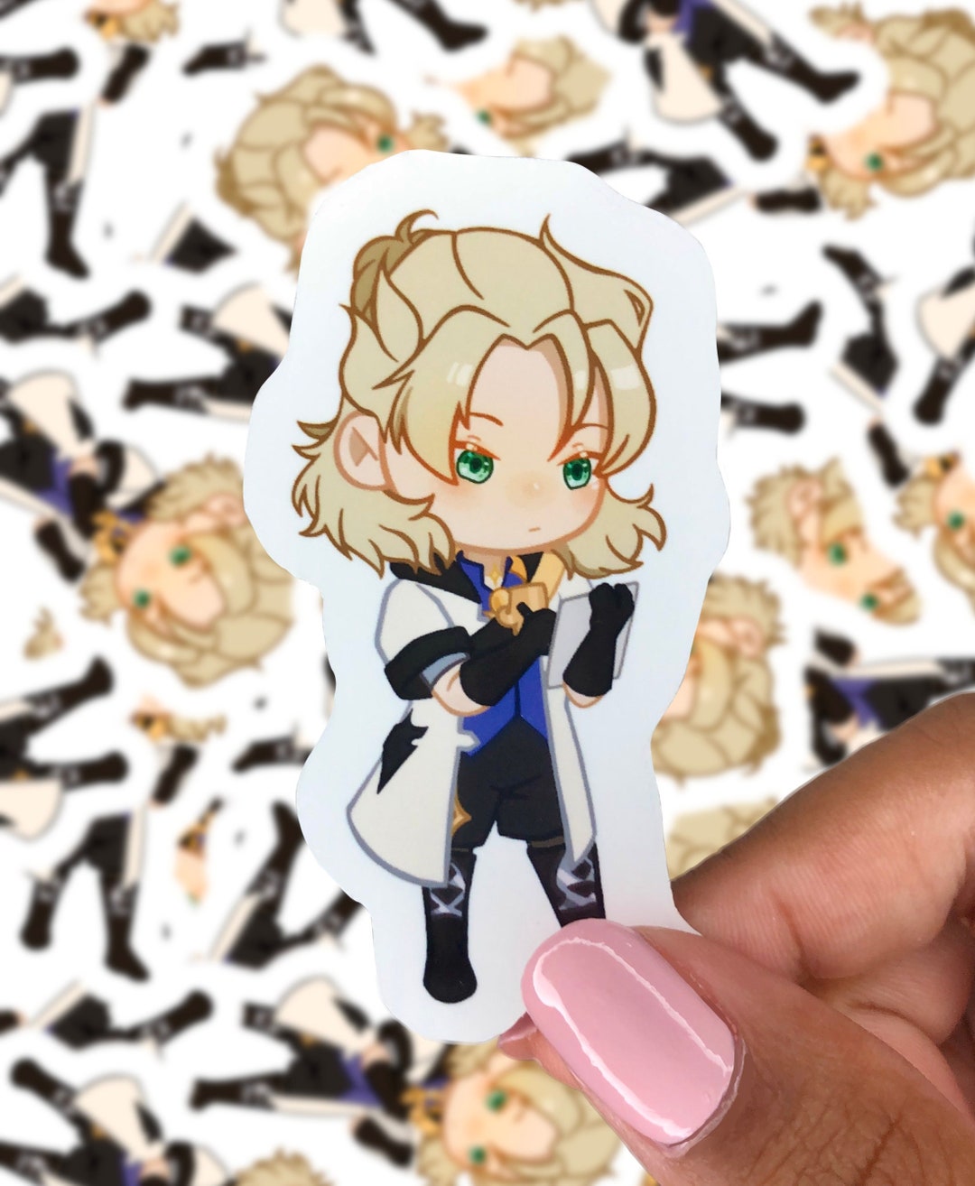 Albedo Sticker Kawaii Mini Chibi Genshin Impact Weatherproof Waterproof ...