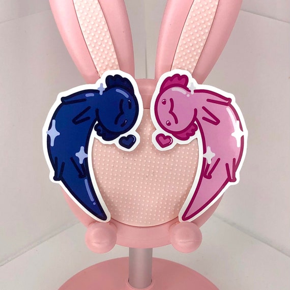 Matching Kawaii Pastel Goth Heart Axolotl Stickers | Etsy