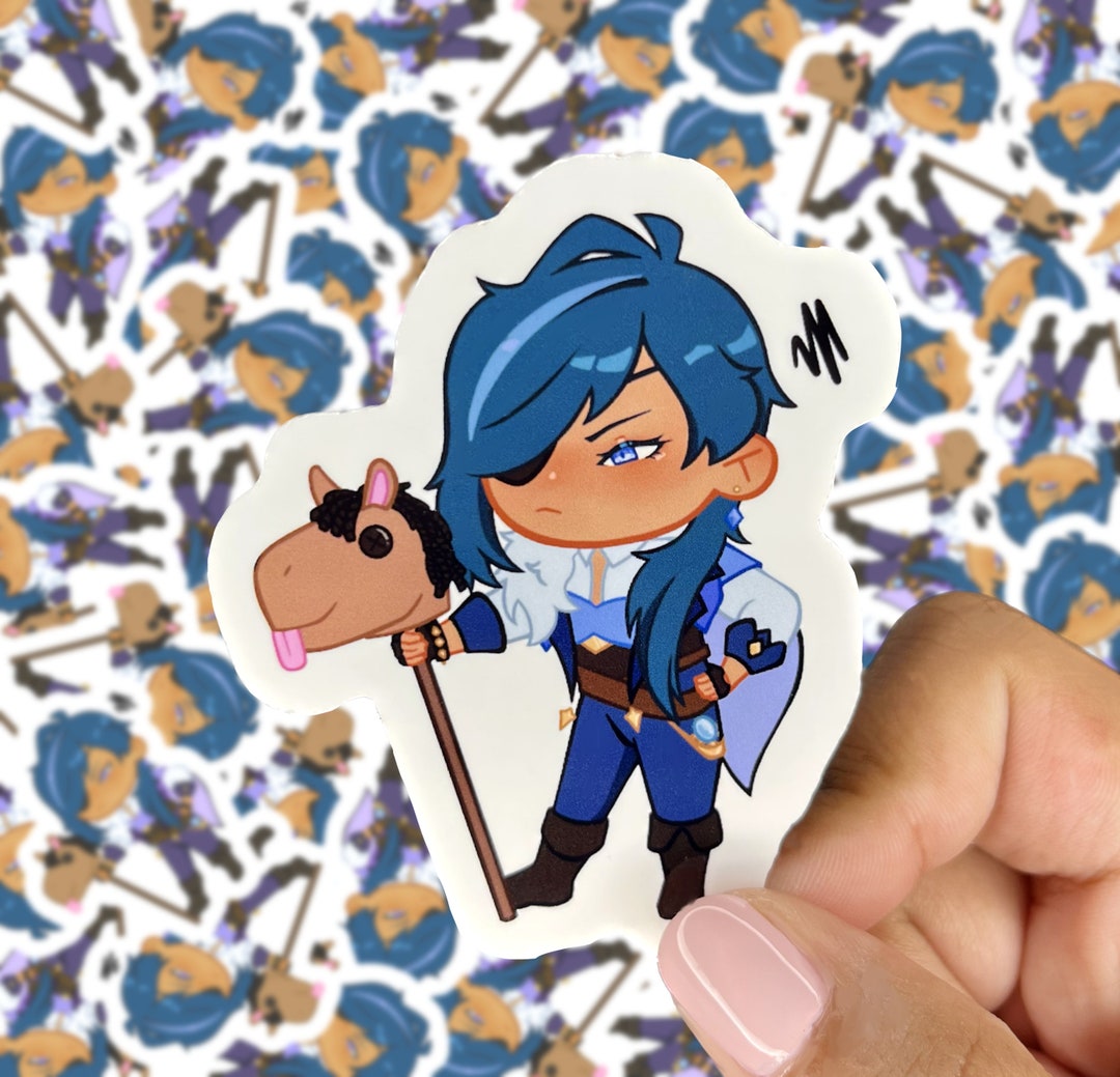 Kaeya Sticker Kawaii Mini Chibi Genshin Impact Waterproof Weatherproof ...