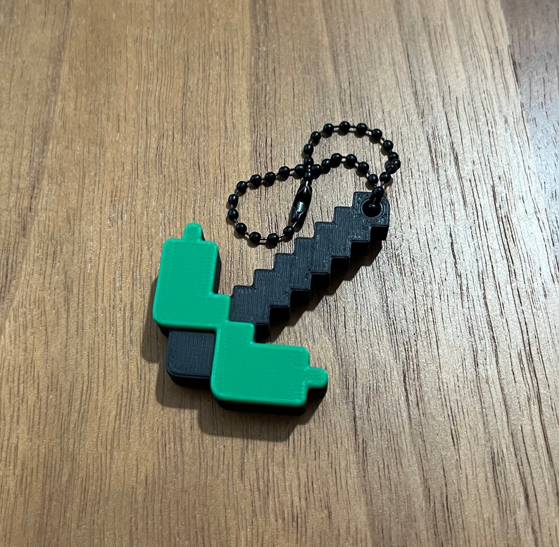Minecraft Keychain 3D Printed - Etsy