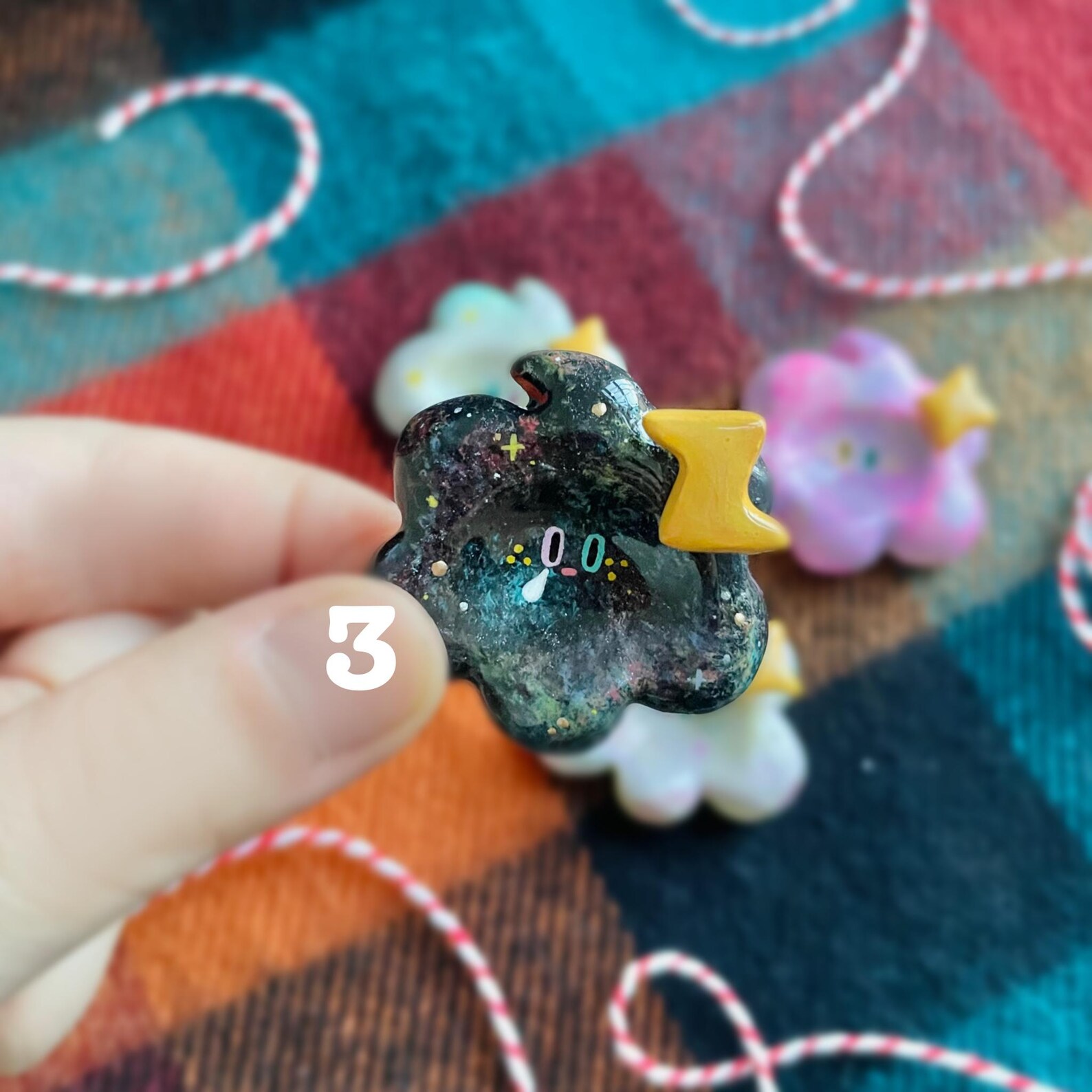 Worry Stone | Handmade Clay | Spinner | Keychain | Stress Relief - Etsy