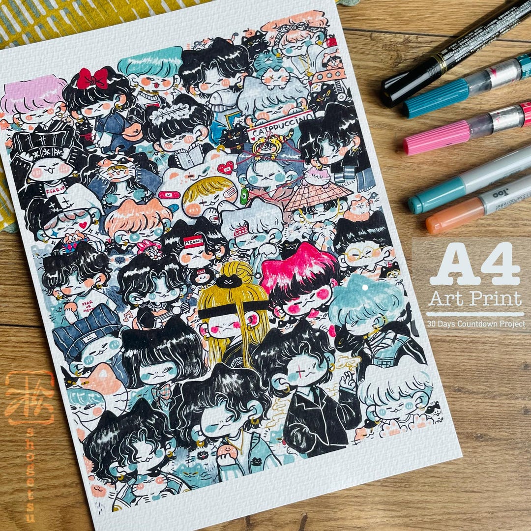 Welcome Back Meow Meow Art Print | Fanart | K-pop - Etsy