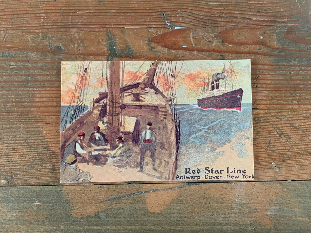 Red Star Line Steamship Liner. Reproduction Vintage Postcard From 1980s ...