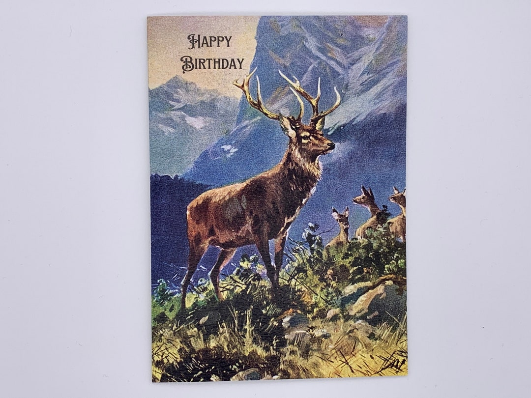 Scottish Birthday Card for Him. Monarch of the Glen. Stag Birthday Card ...