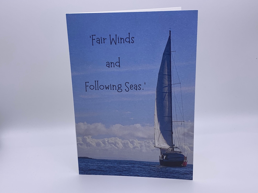 Fair Winds and Following Seas Card. Sailing Boat in the Hebrides ...