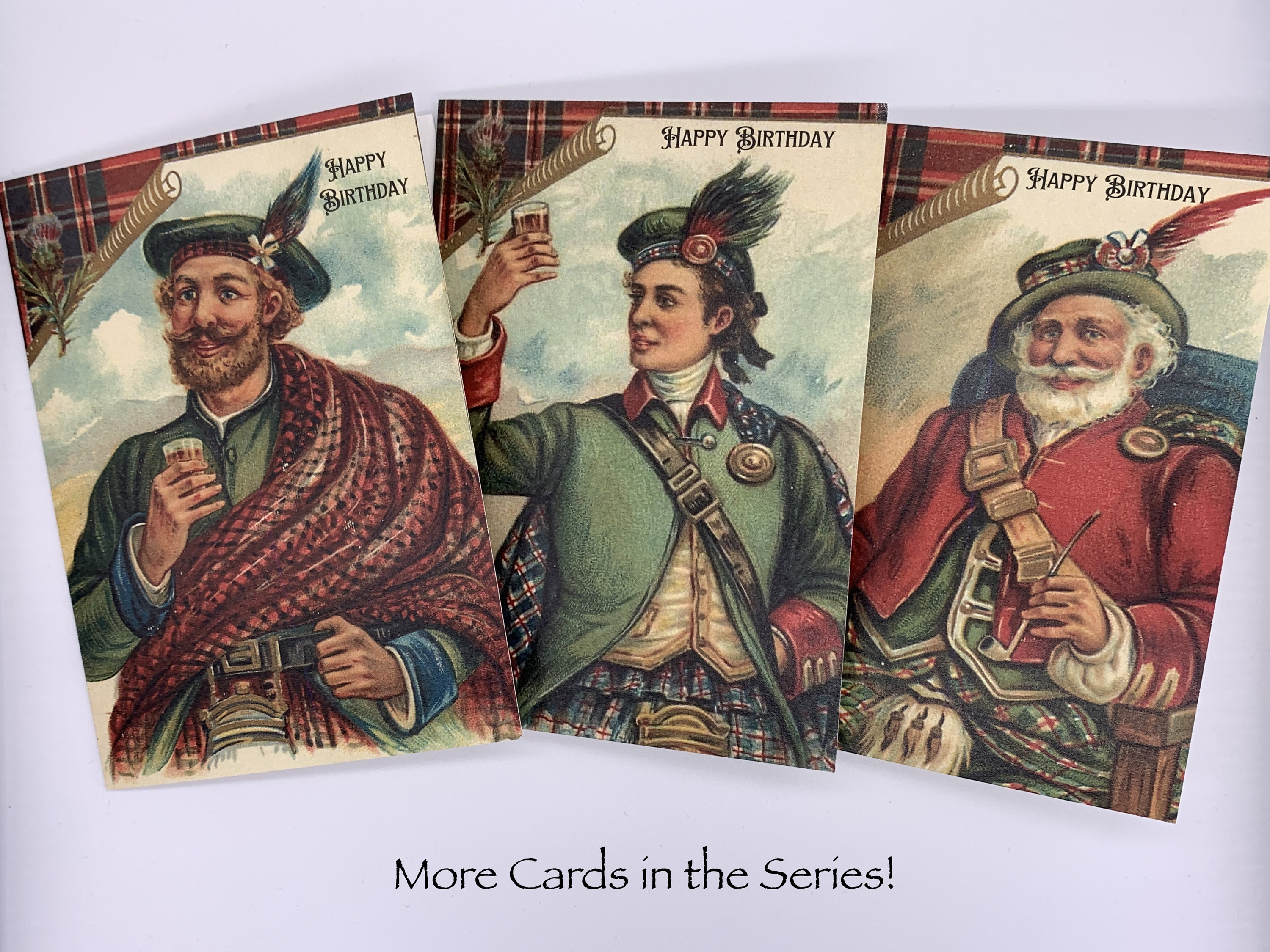 Scottish Birthday Toast Card. Birthday Toast Card. Vintage Style ...