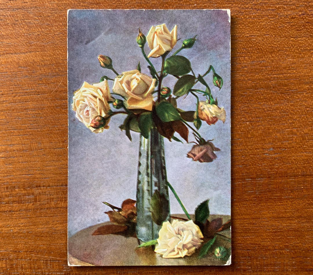 Antique Yellow Roses Postcard: 1900s Edwardian Raphael Tuck Floral - Etsy