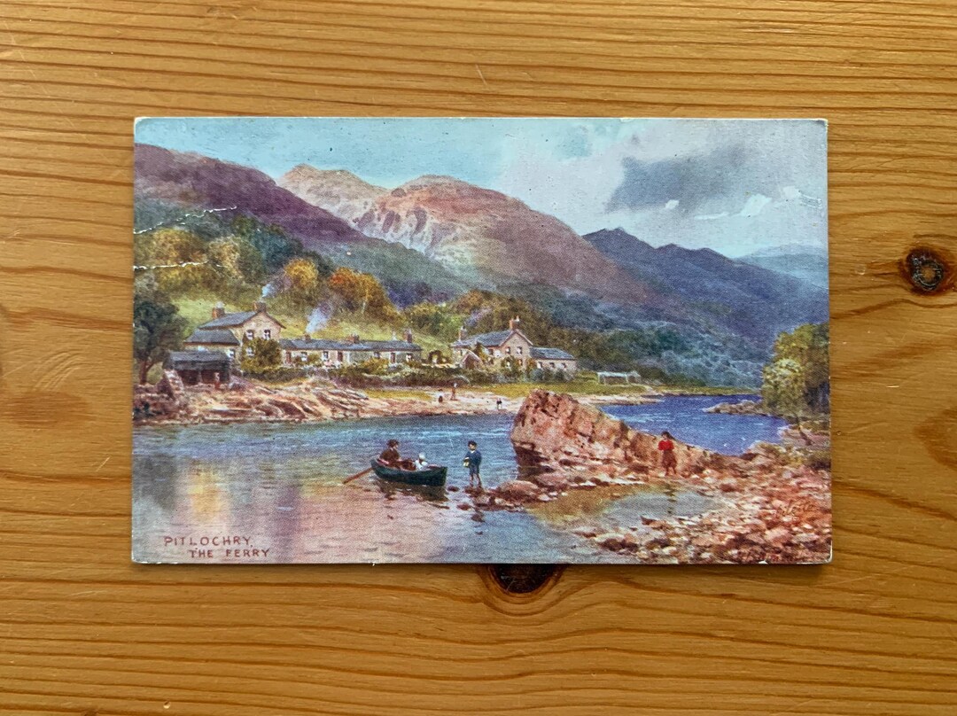 Pitlochry Antique Postcard. Port Na Craig Ferry. River Tummel ...