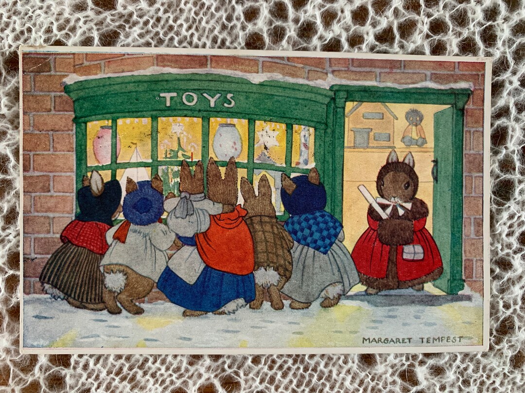 Margaret Tempest 1930s Vintage Postcard. "the Toy Shop" by Margaret ...