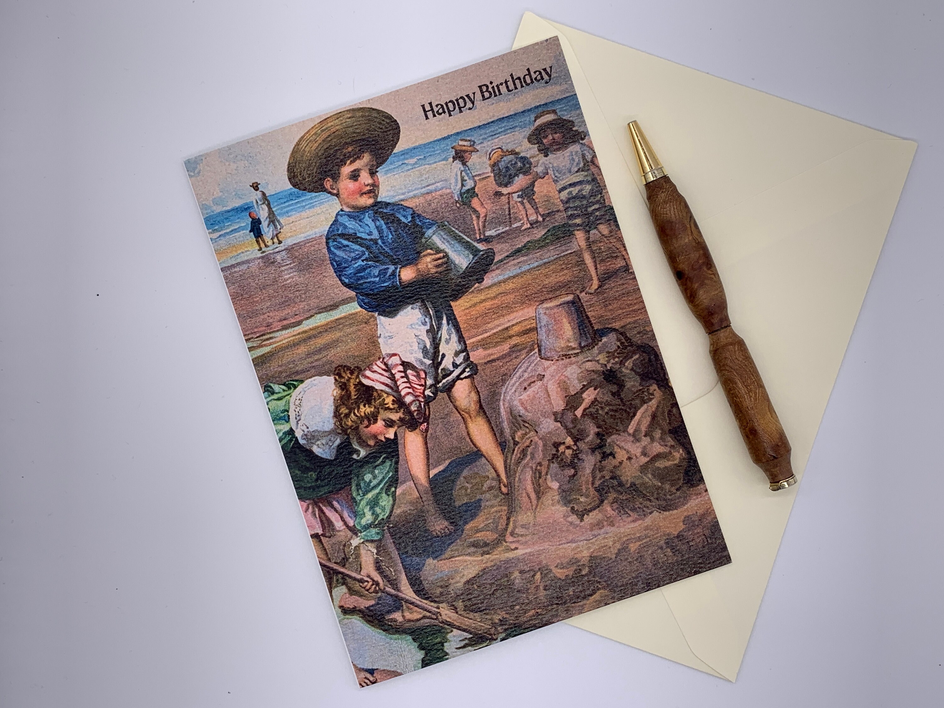 Old Fashioned Birthday Card. Vintage Style Childhood Birthday - Etsy