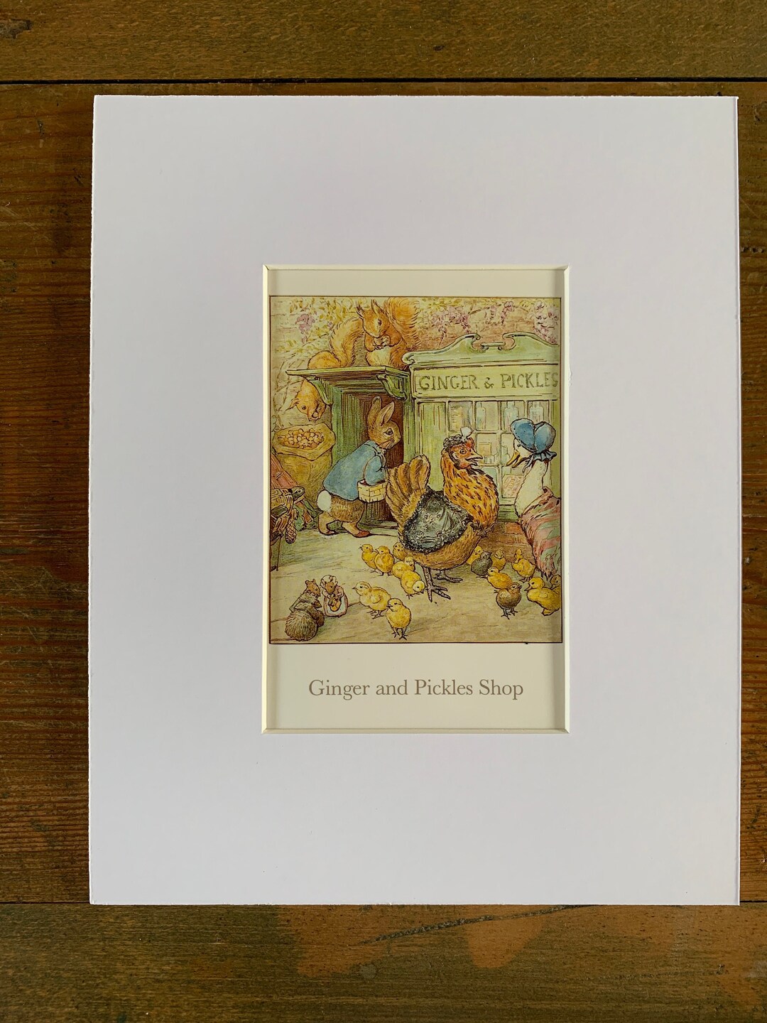 Vintage Peter Rabbit Mounted 1980s Postcard. Ginger and Pickles Shop ...