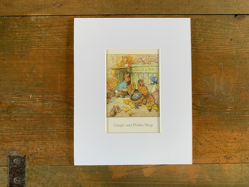 Vintage Peter Rabbit Mounted 1980s Postcard. Ginger and Pickles Shop ...