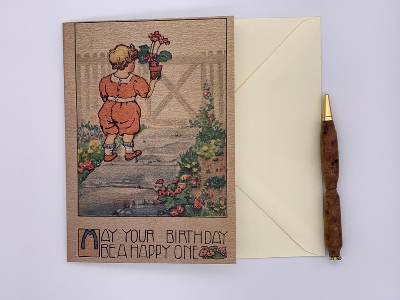 Vintage Style Birthday Card Art Deco Inspired Cute Little - Etsy