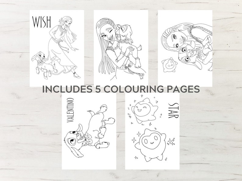 WISH Colouring Pages Instant Digital Download Kids Activities Print at ...
