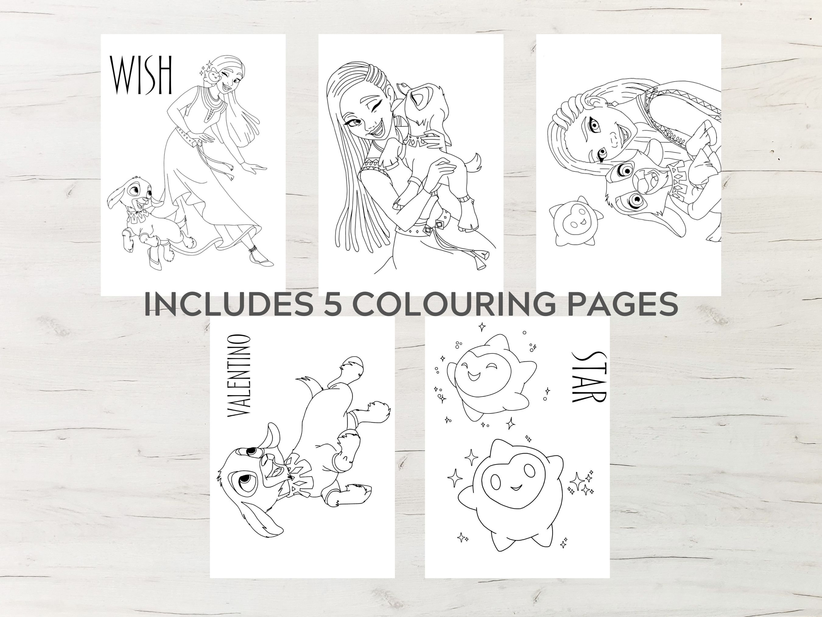 WISH Colouring Pages Instant Digital Download Kids Activities Print at ...