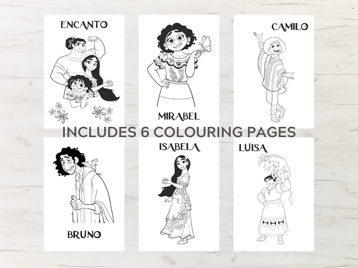 Encanto Colouring Pages Instant Digital Download Kids Activities Print ...