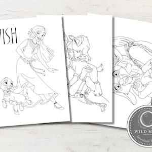 WISH Colouring Pages Instant Digital Download Kids Activities Print at ...