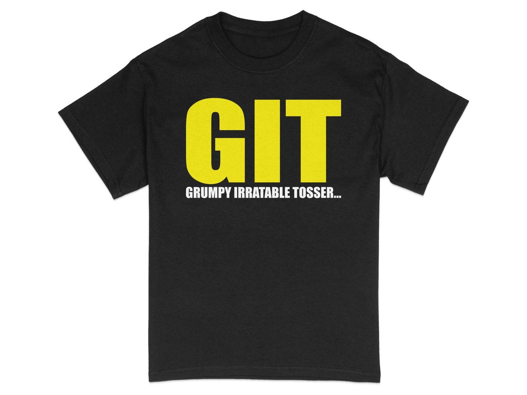 Yellow GIT Logo Geek T-shirt, Unisex Programmer Nerd Shirt, Software Developer Tech Gift, Casual ...