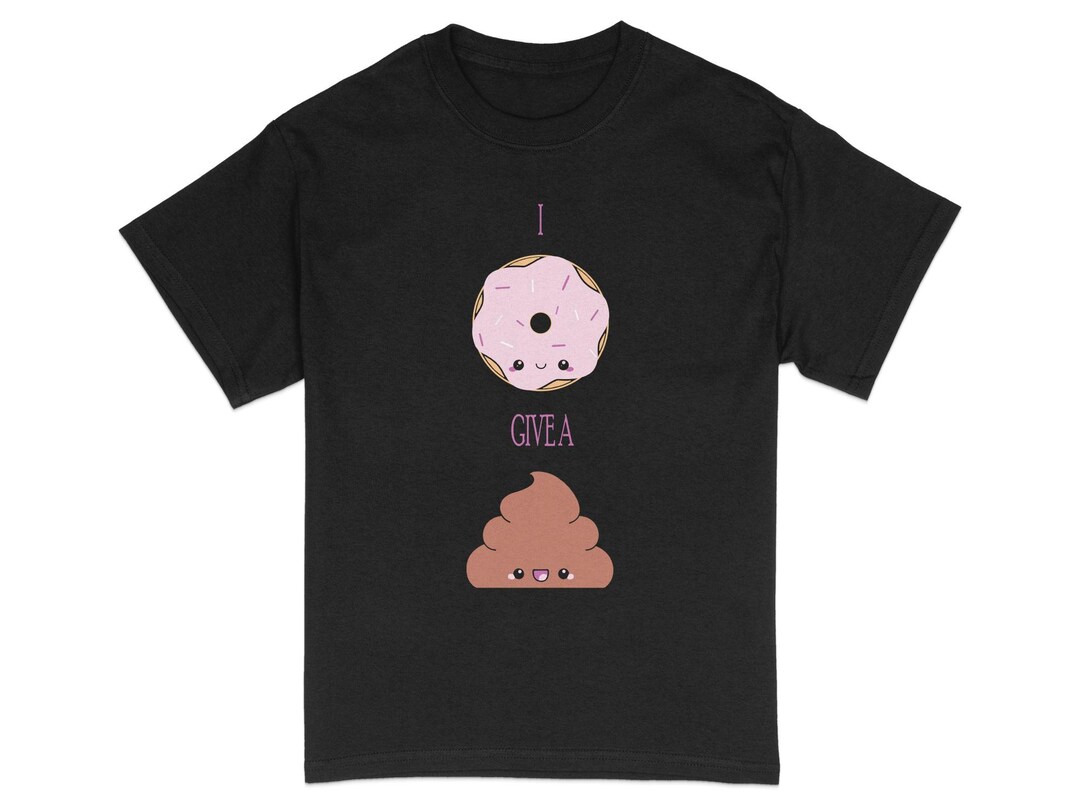 Cute Donut and Poop Emoji Friends T-shirt, Funny Graphic Tee, Unisex ...