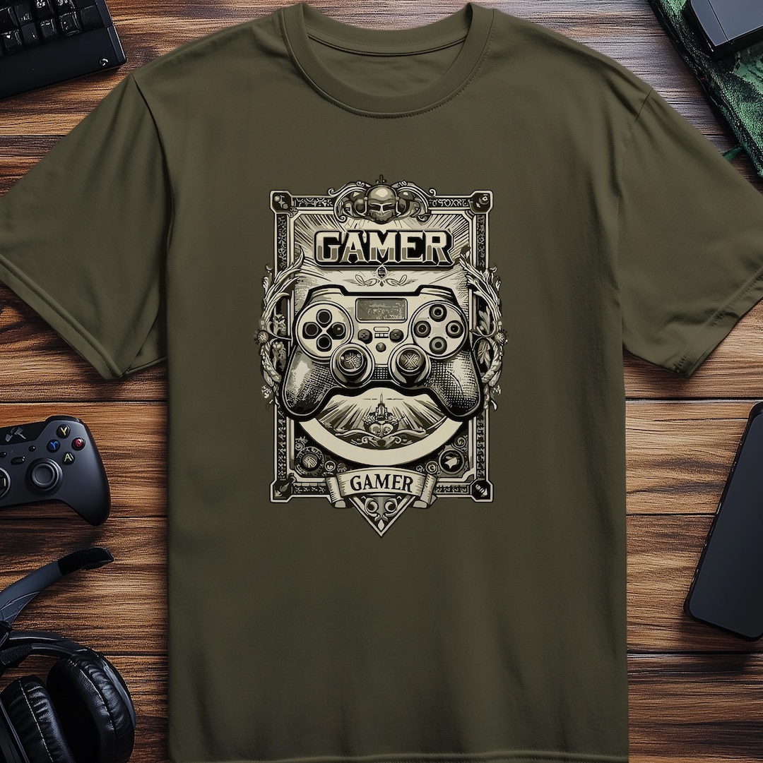 Gamer T-shirts, Vintage Gamer Controller, Video Game Player Gift ...