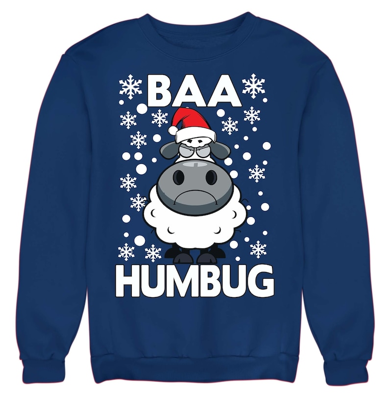 Baa Humbug Christmas Jumper Sweater Adults & Kids Sizes, Funny ...