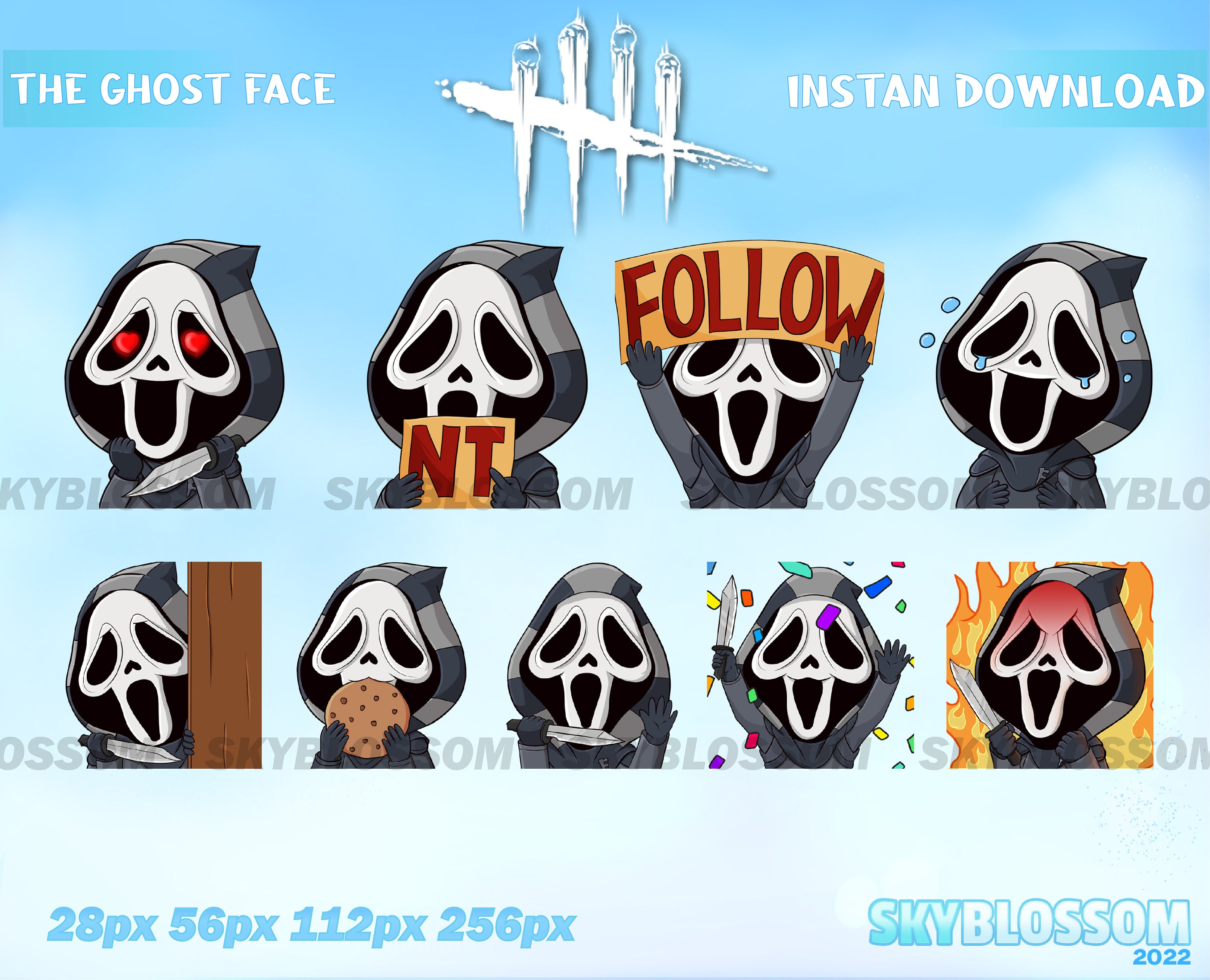 The Ghost Face Emotes, Dead by Daylight Emotes, Emotes for Your Channel ...