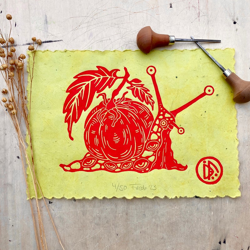 Snail Art Print - Etsy