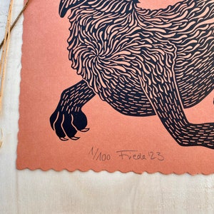 Wolf | Handmade Linocut | Limited Edition | Original Linoprint | A3 ...